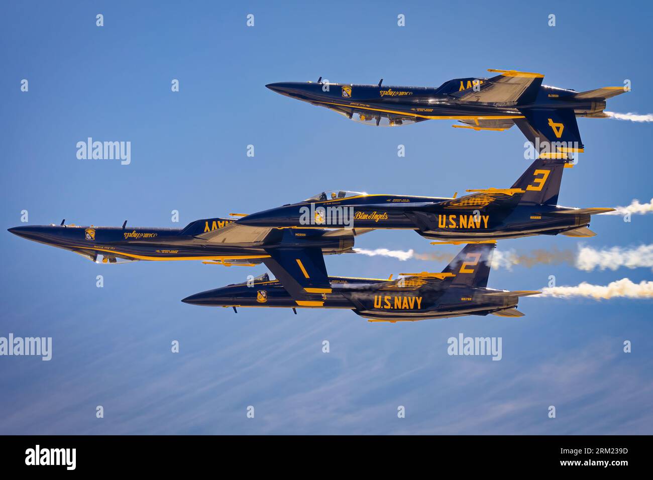 The US Navy Blue Angels perform at the 2022 Miramar Airshow in San ...