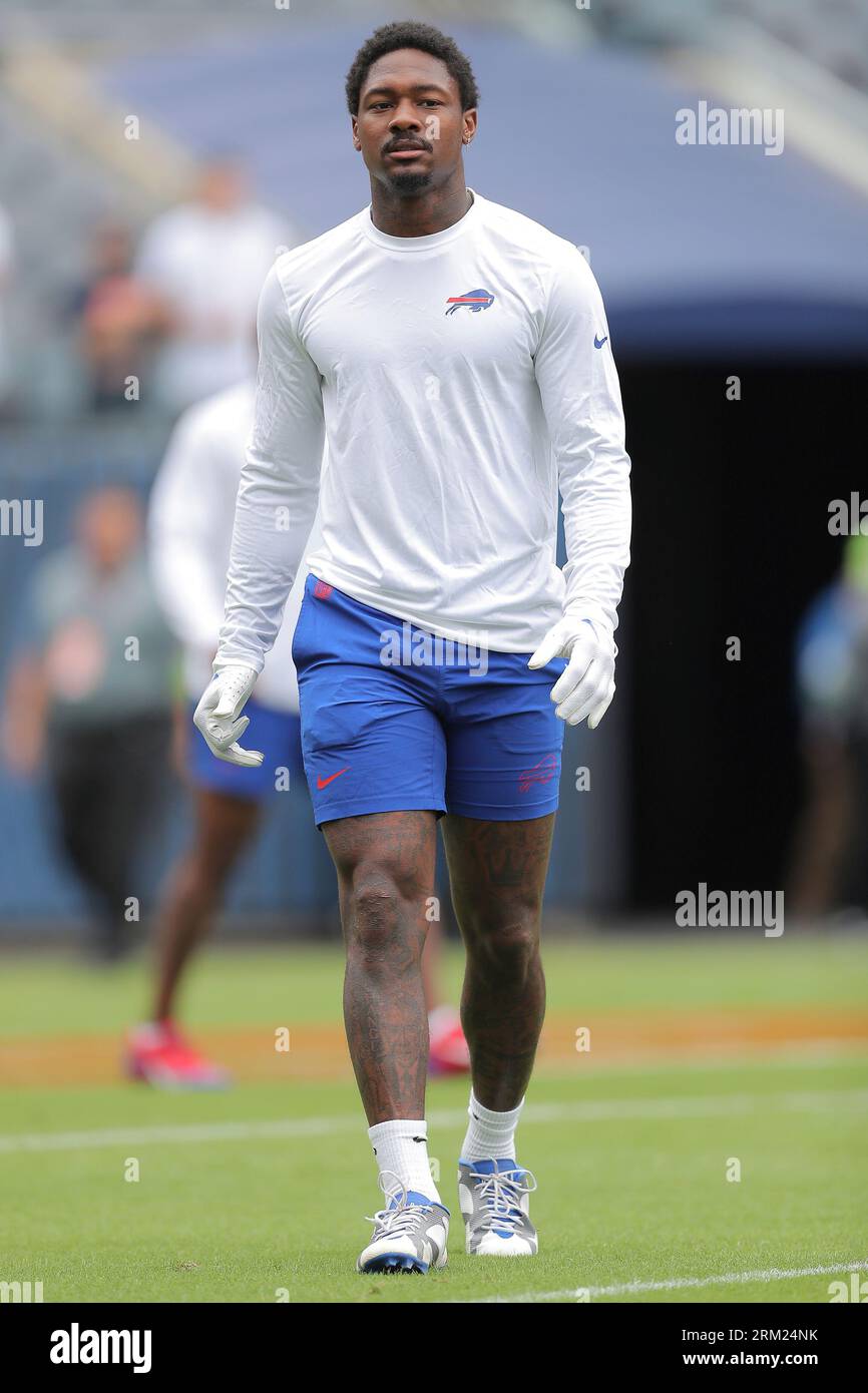Buffalo Bills wide receiver Stefon Diggs (14) during warmups beforean ...