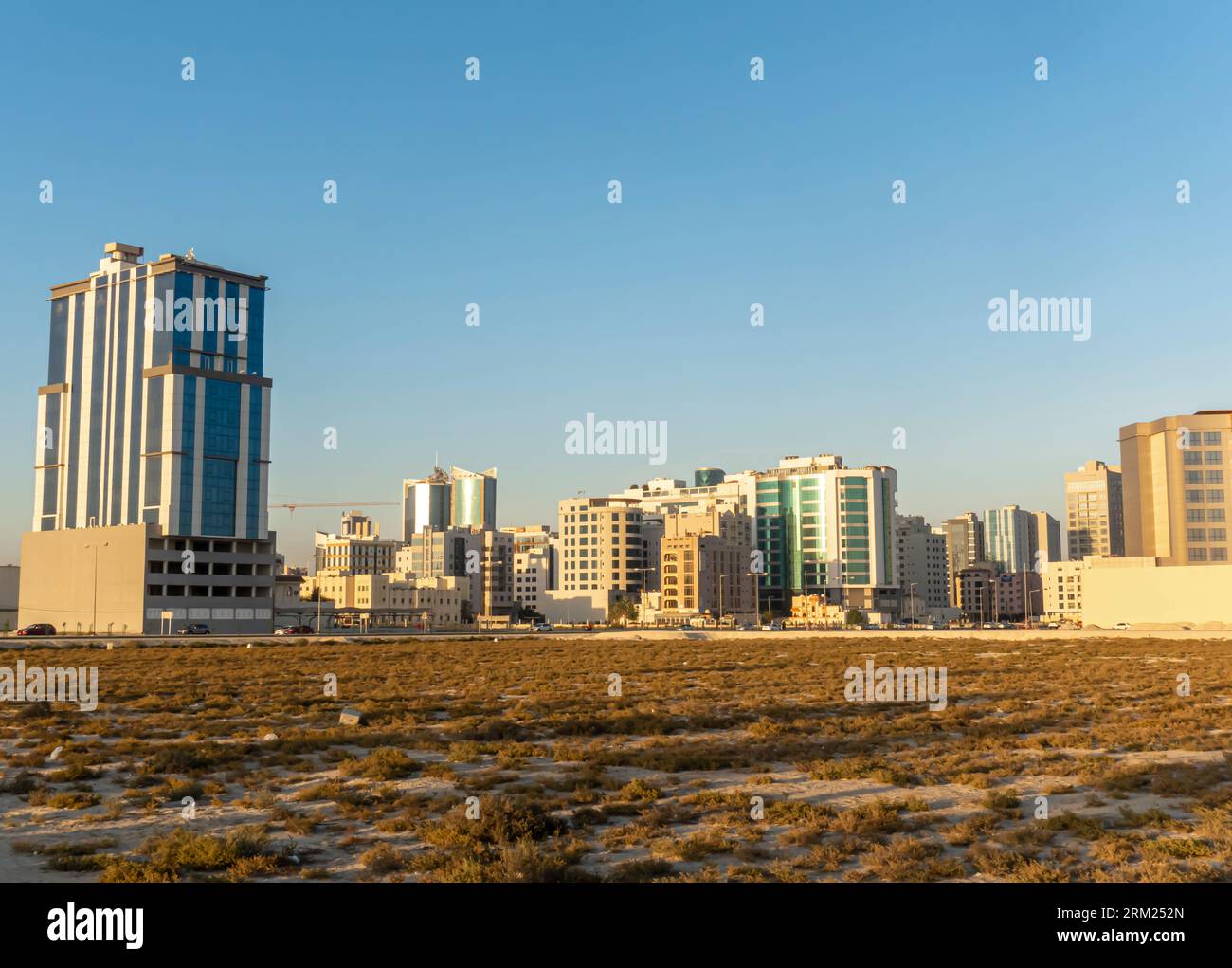 City development, residential buildings in Seef Bahrain. Persian Gulf ...