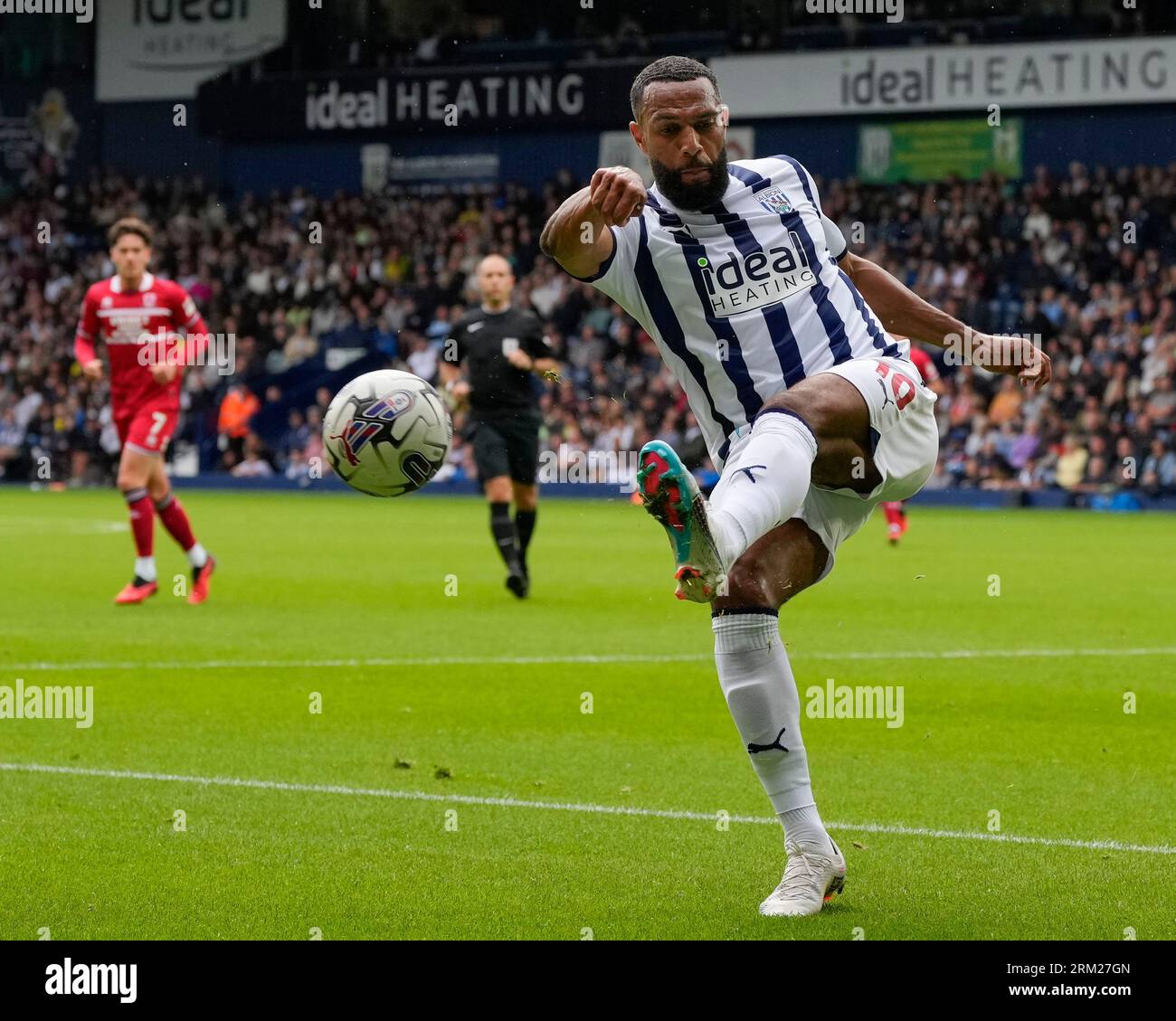 Matt Phillips #10 of West Bromwich Albion clears the ball during the ...