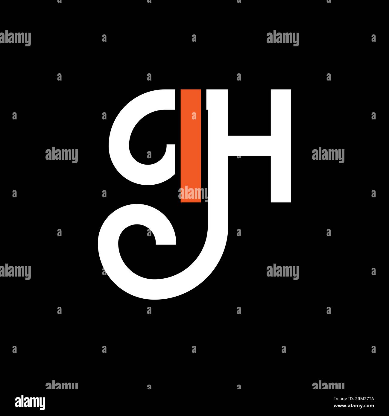IH letter logo design on black background. IH creative initials letter ...