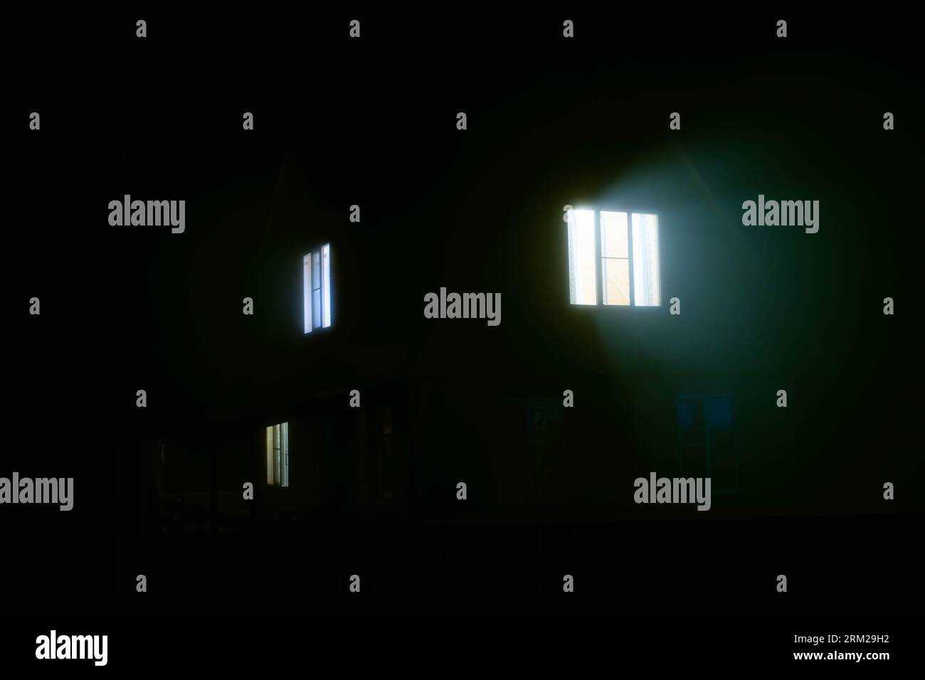 Mystical Blue Light from the windows Stock Photo - Alamy