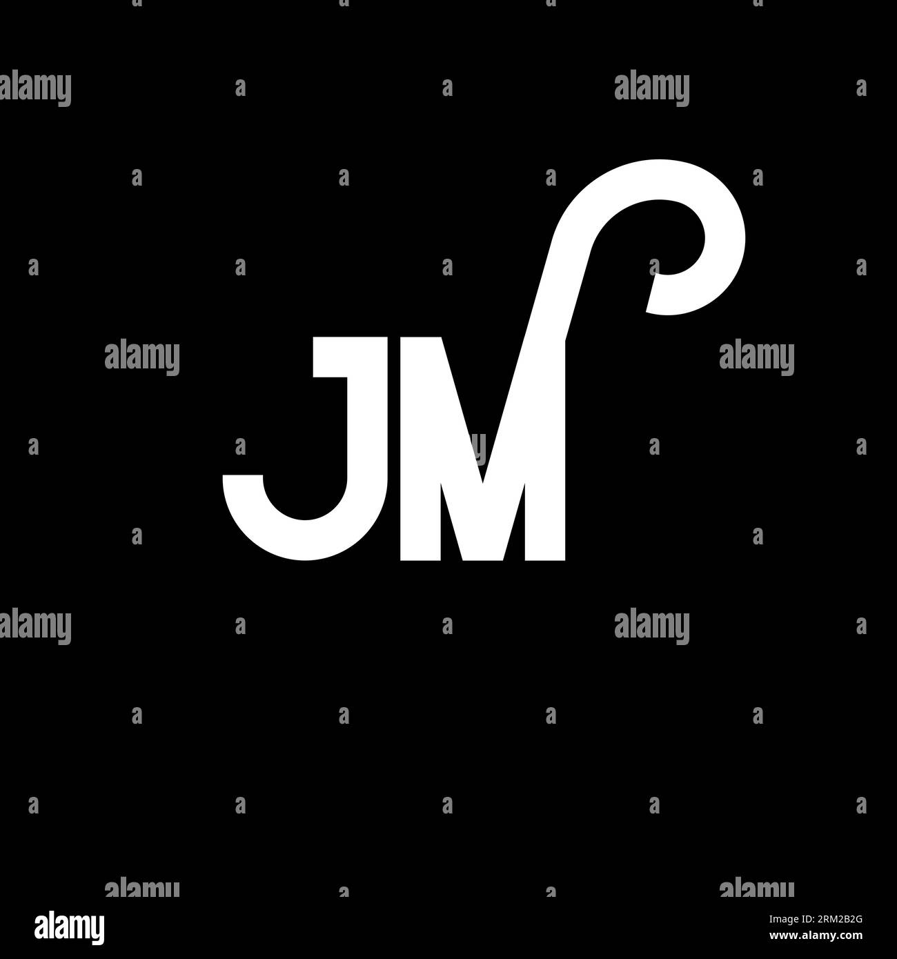 JM letter logo design on black background. JM creative initials letter ...