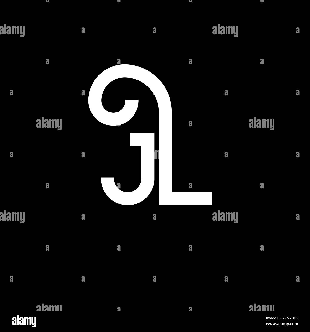 JL letter logo design on black background. JL creative initials letter ...