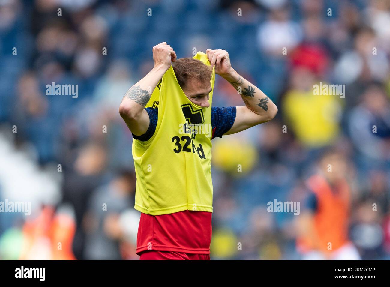 Lukas Engel of Middlesbrough warms up before during the Sky Bet ...