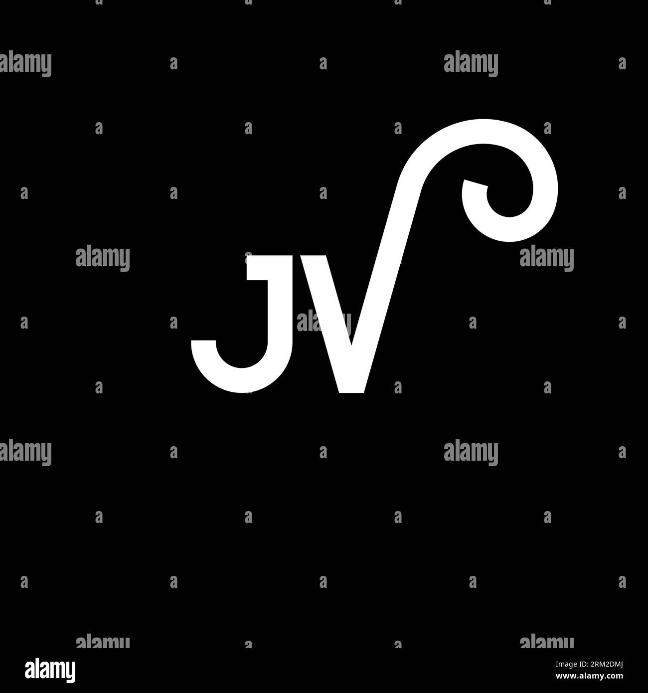 JV letter logo design on black background. JV creative initials letter ...