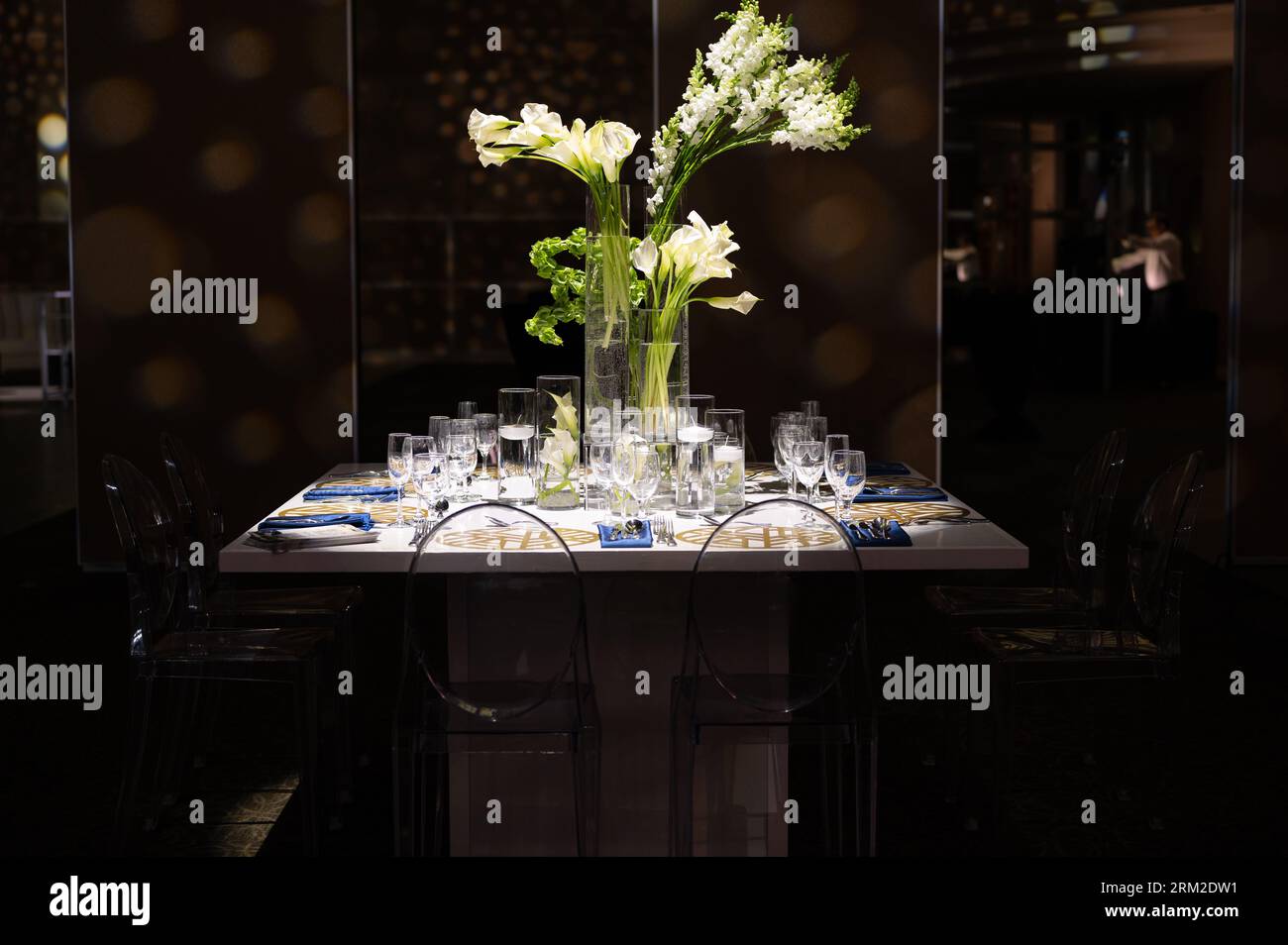 corporate events, table setting Stock Photo - Alamy