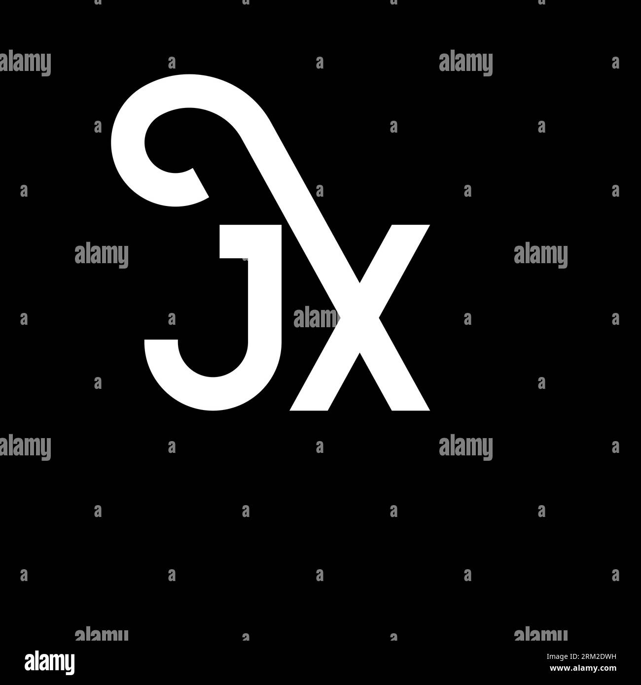 JX letter logo design on black background. JX creative initials letter ...