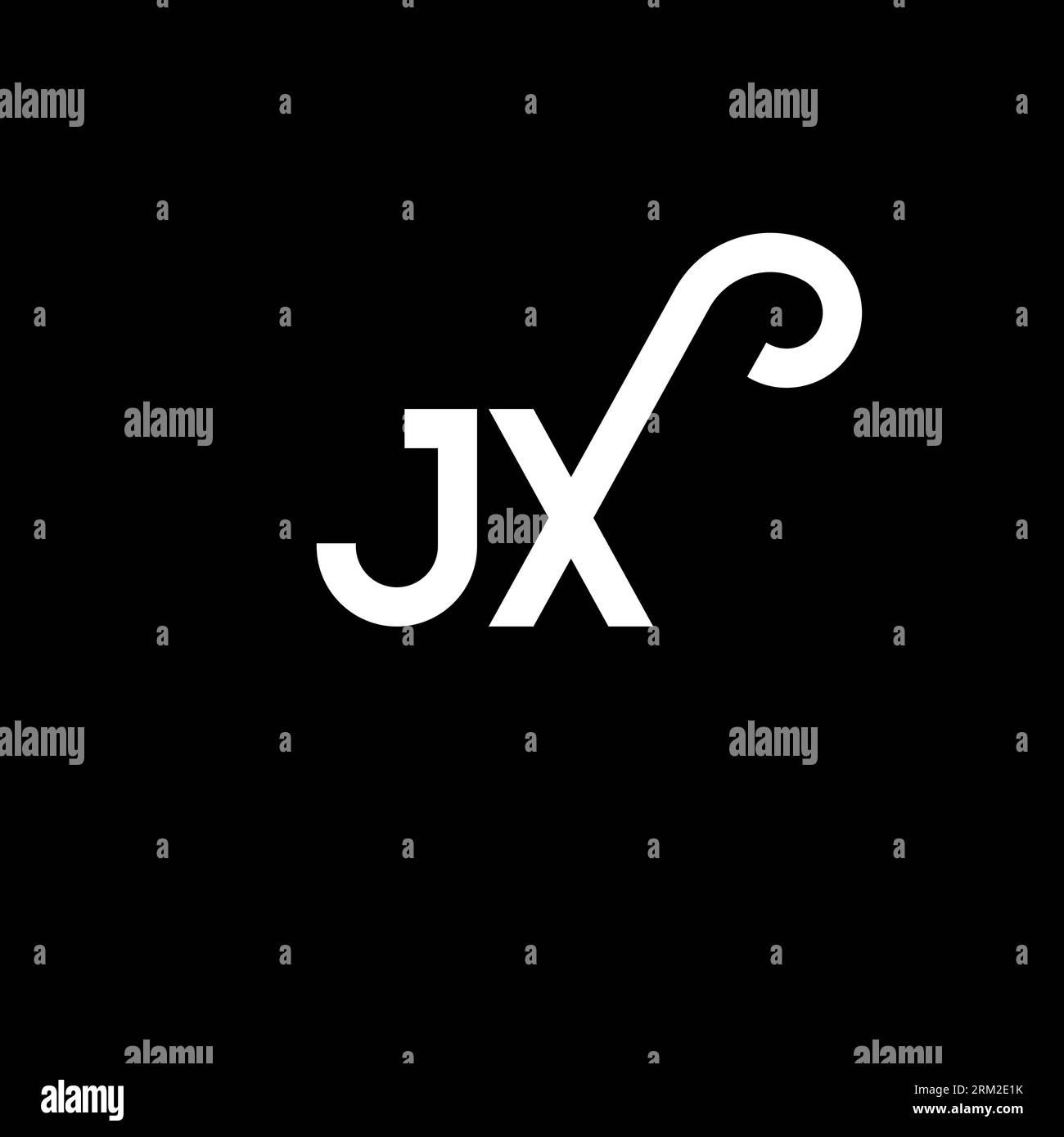 JX letter logo design on black background. JX creative initials letter ...