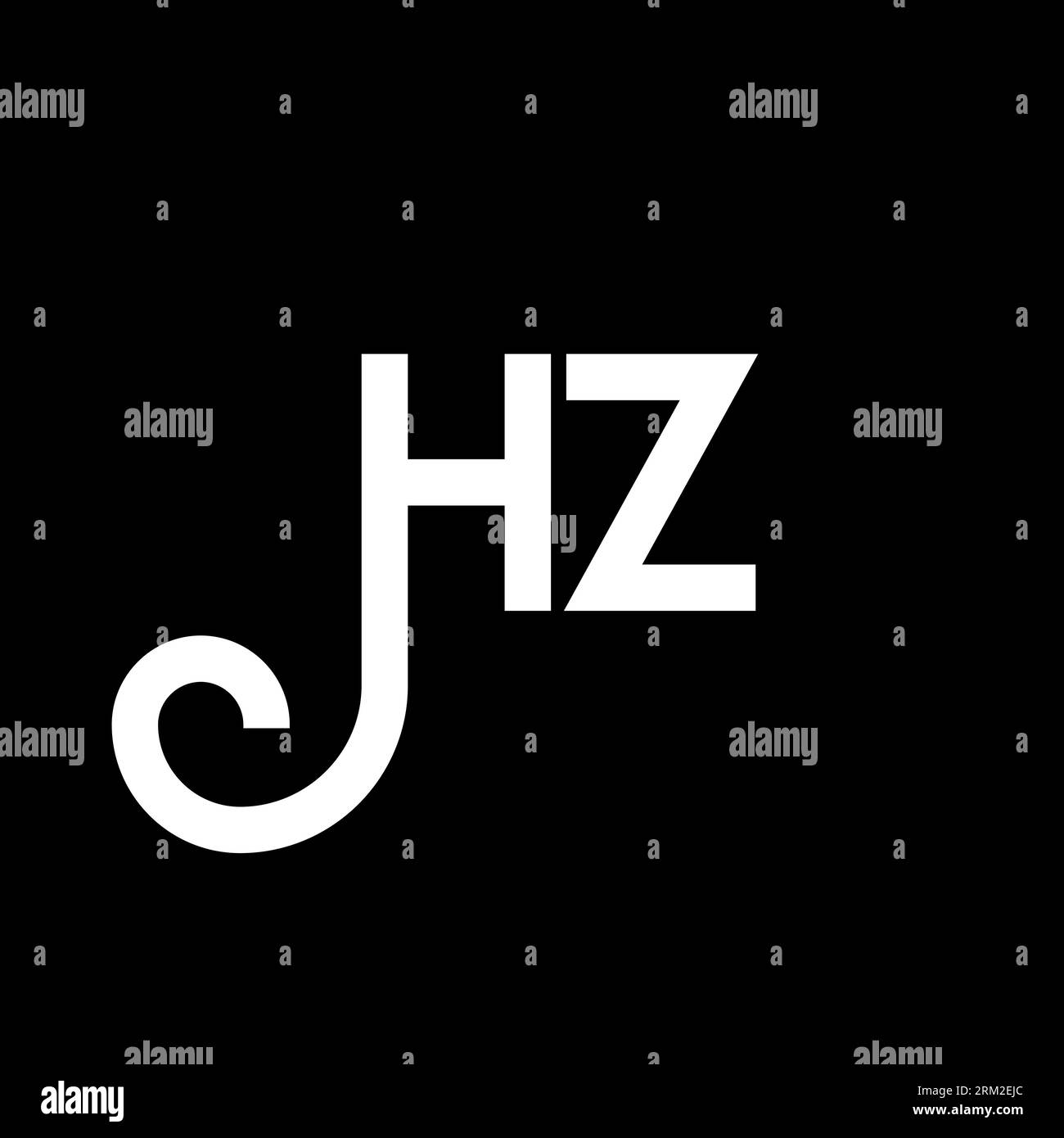 HZ letter logo design on black background. HZ creative initials letter ...