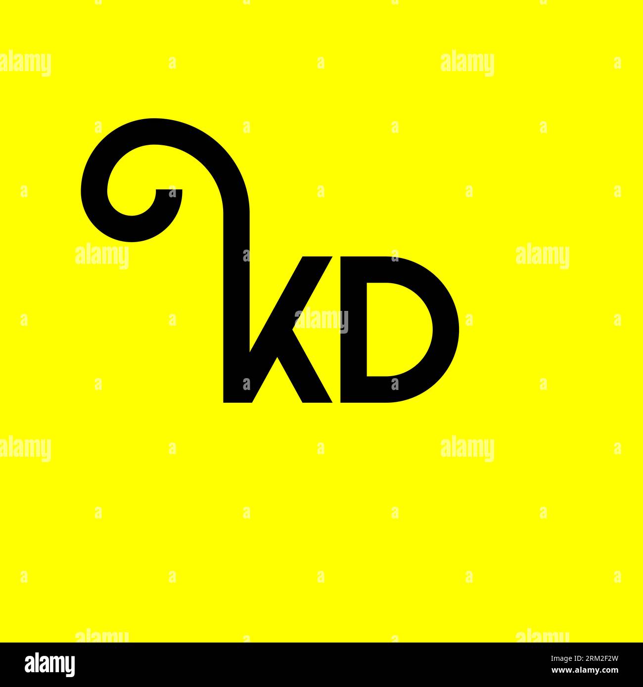 KD letter logo design on black background. KD creative initials letter ...