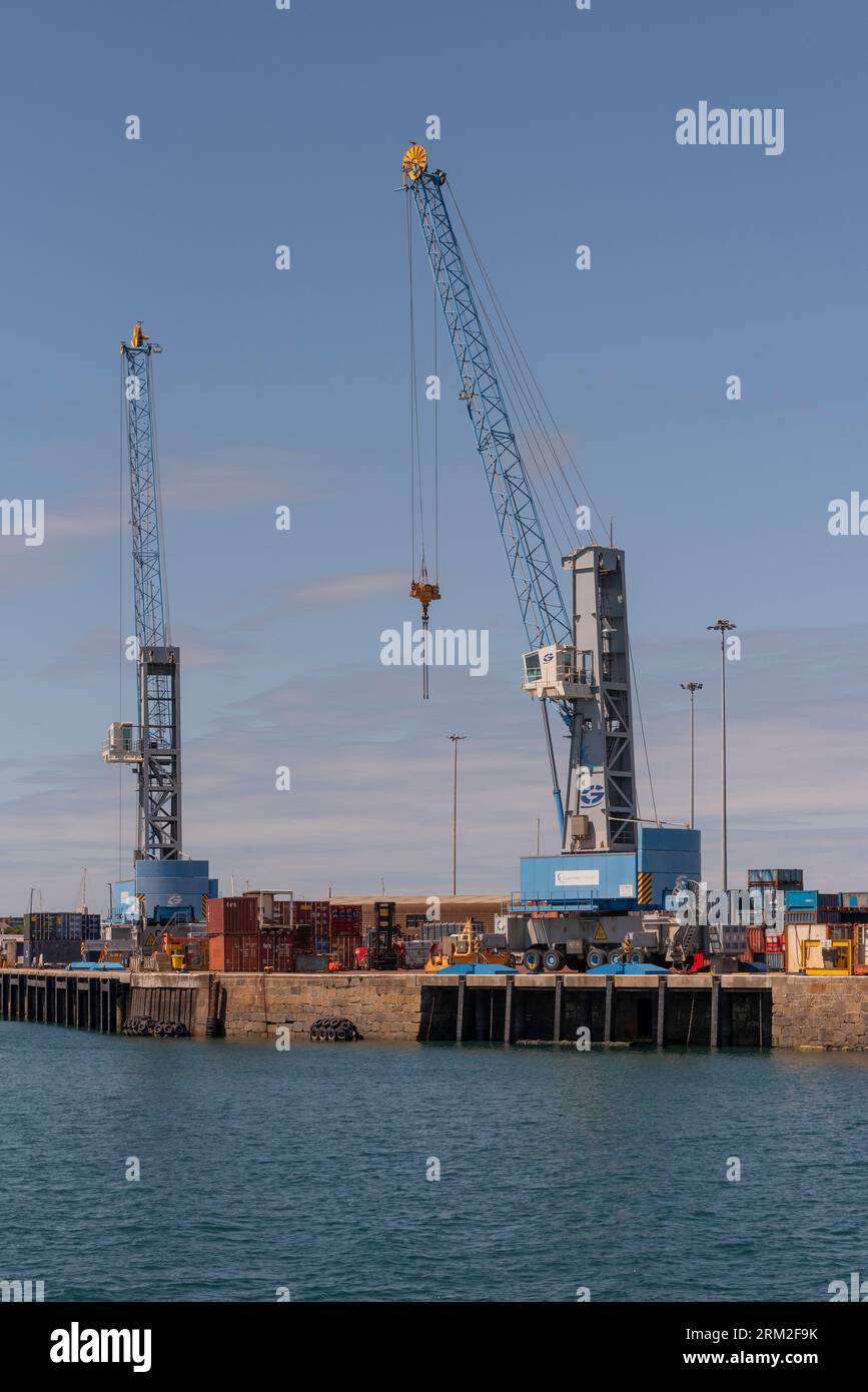 St Peter Port, Guernsey, Channel Islands. UK. 11 June 2023. Two large ...