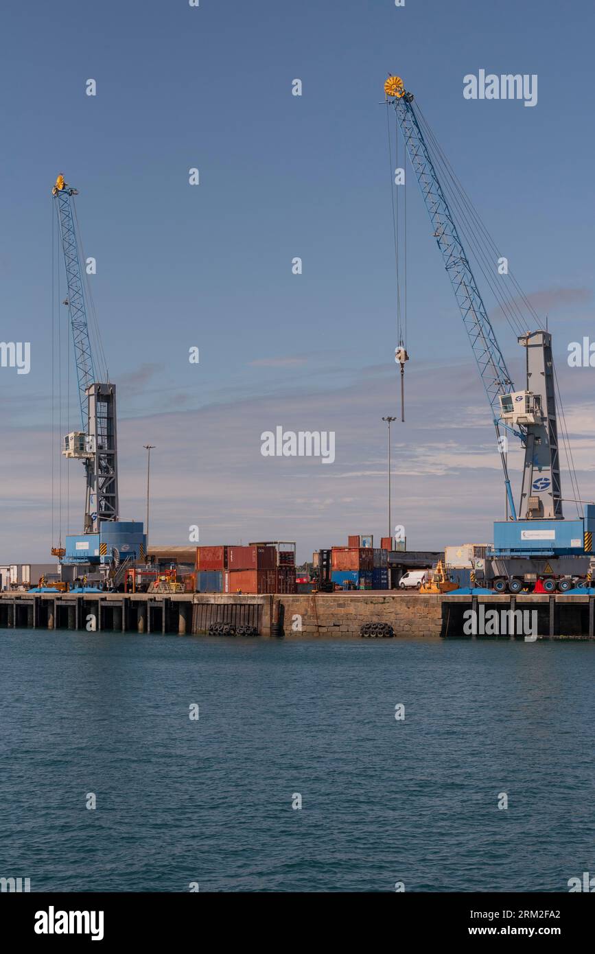 St Peter Port, Guernsey, Channel Islands. UK. 11 June 2023. Two large ...