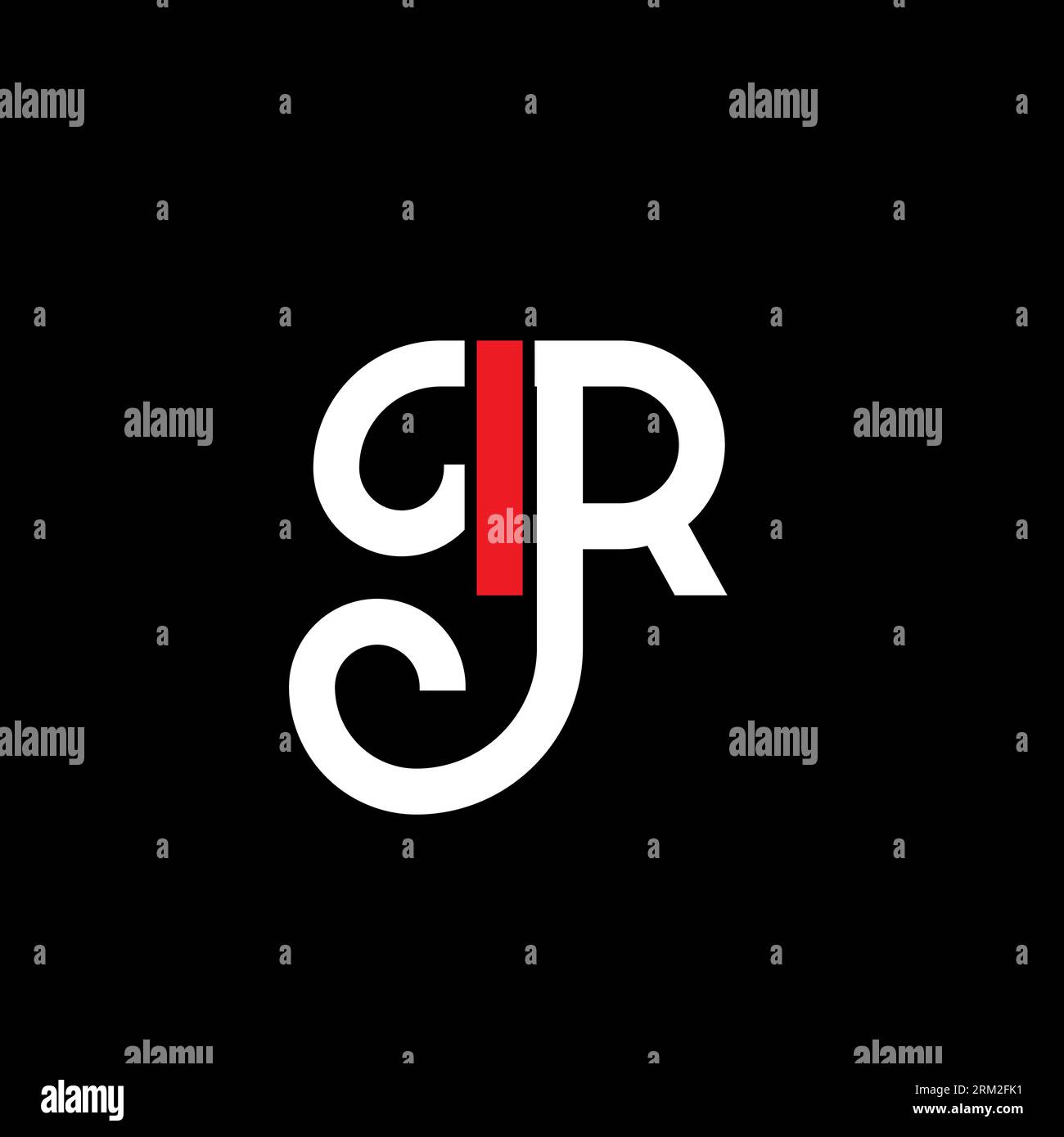 IR letter logo design on black background. IR creative initials letter ...
