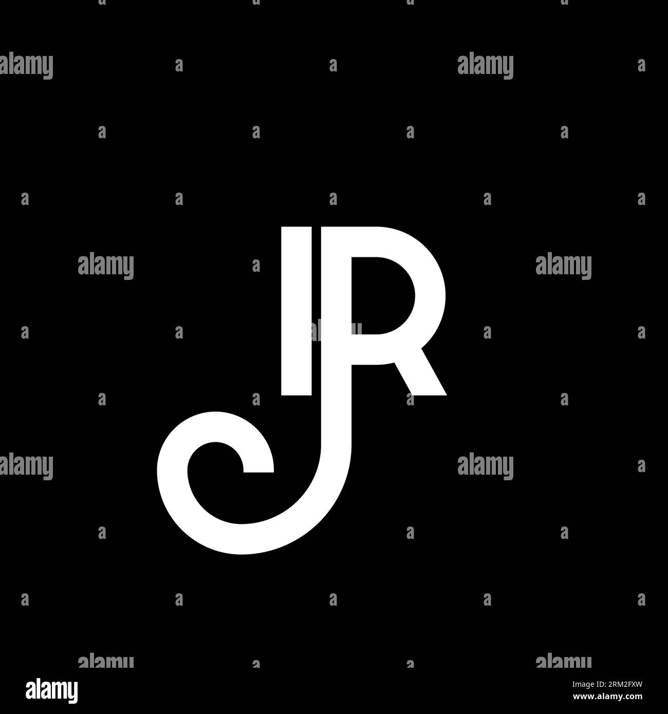 IR letter logo design on black background. IR creative initials letter ...