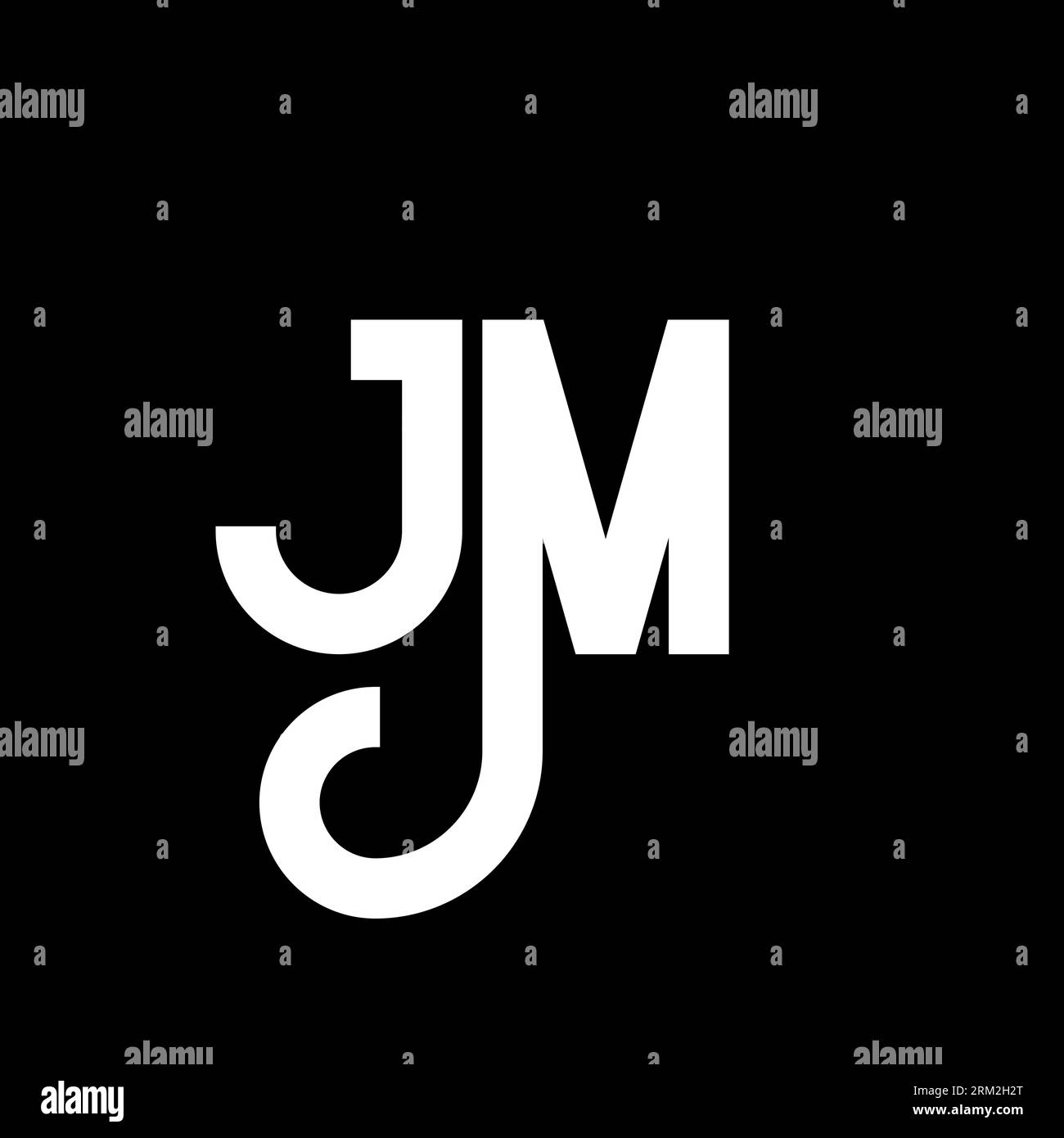 JM letter logo design on black background. JM creative initials letter ...