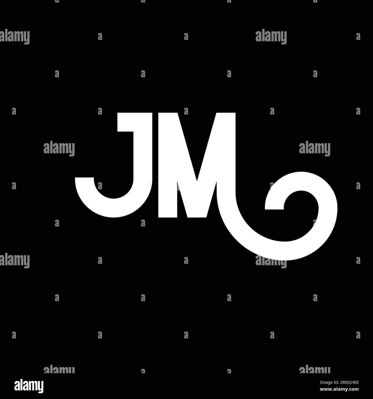 JM letter logo design on black background. JM creative initials letter logo concept. jm letter ...