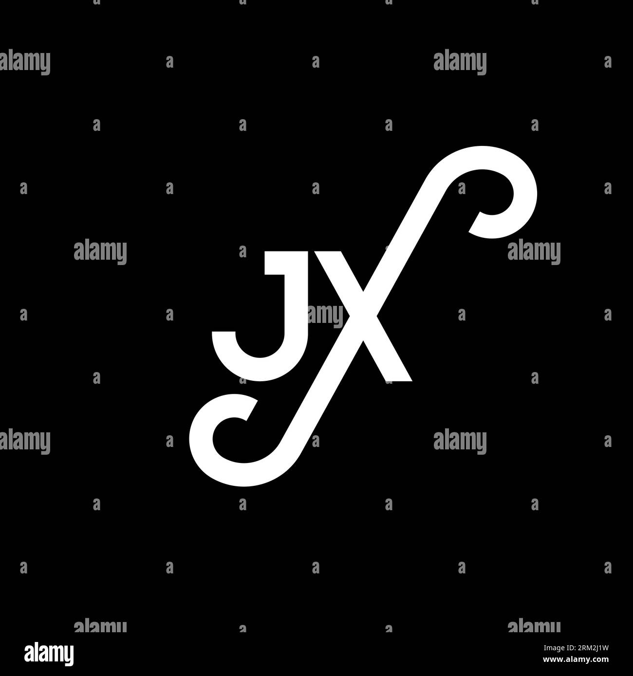 JX letter logo design on black background. JX creative initials letter ...