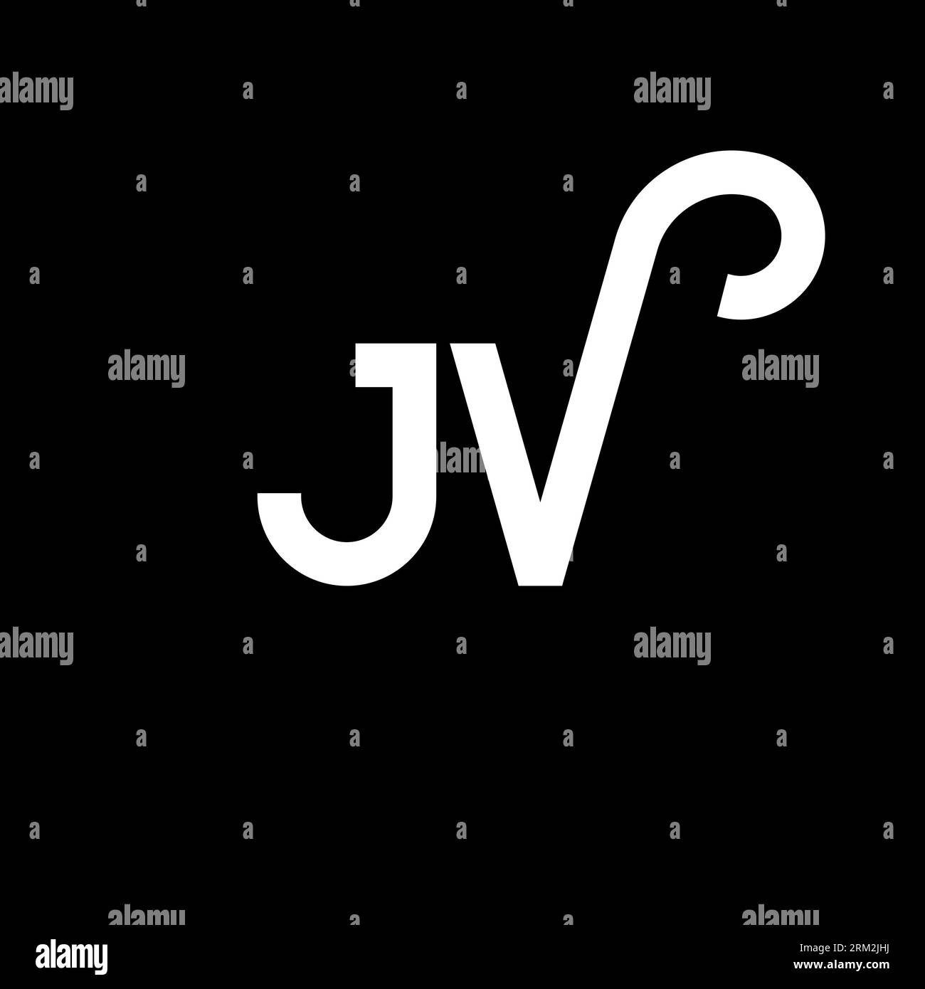 JV letter logo design on black background. JV creative initials letter ...