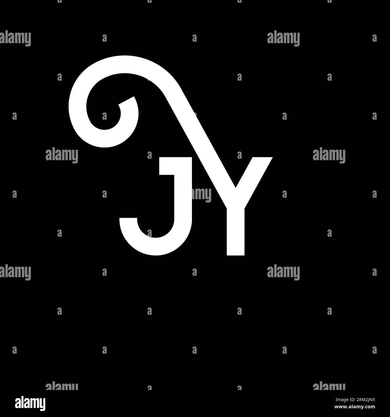 JY letter logo design on black background. JY creative initials letter ...