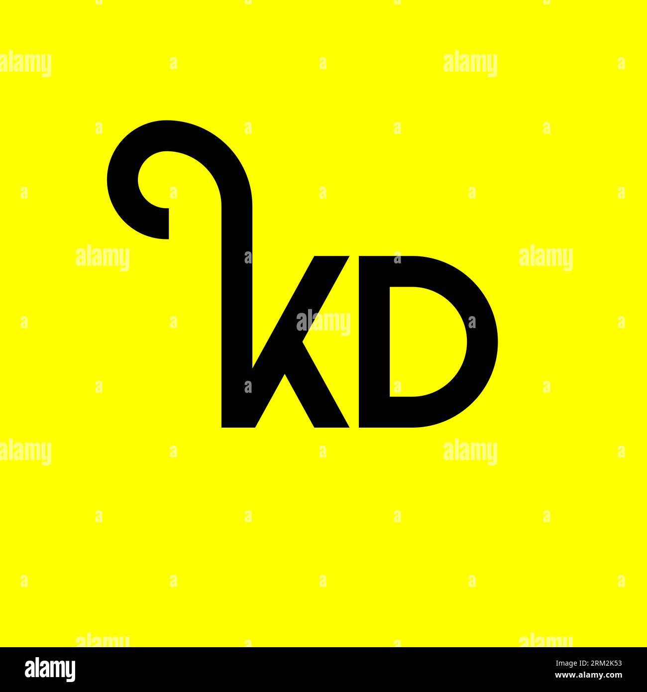 KD letter logo design on black background. KD creative initials letter ...