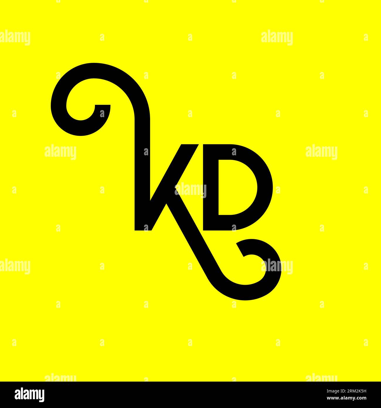KD letter logo design on black background. KD creative initials letter ...