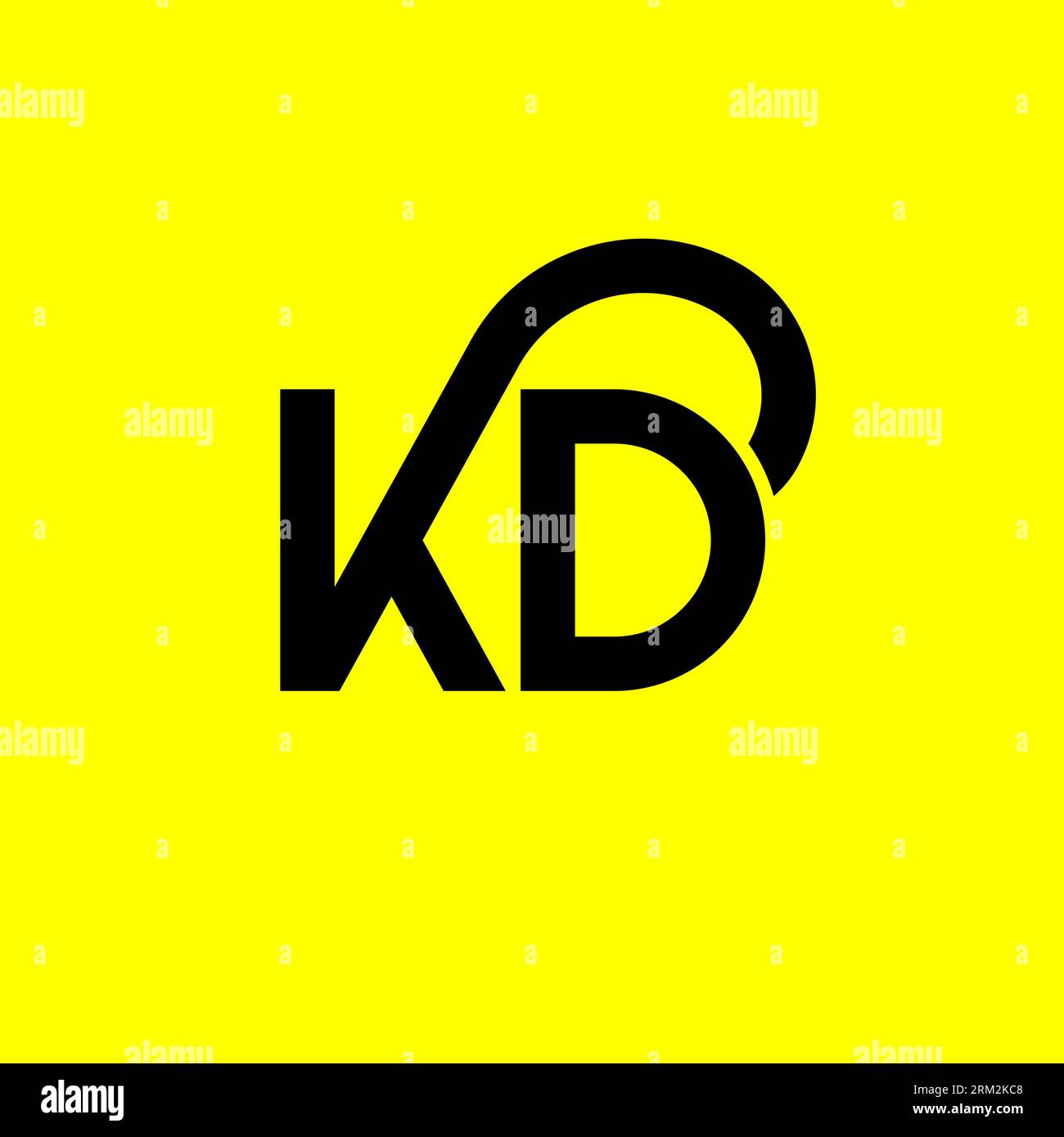 KD letter logo design on black background. KD creative initials letter ...