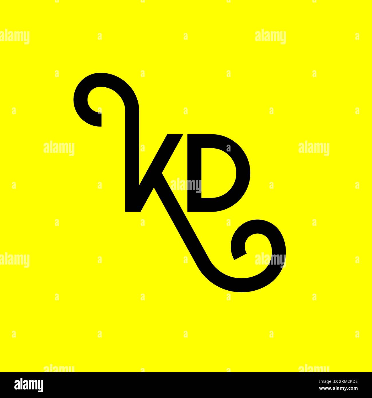 KD letter logo design on black background. KD creative initials letter ...