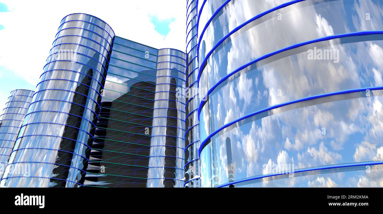 Cylindrical Glass Building