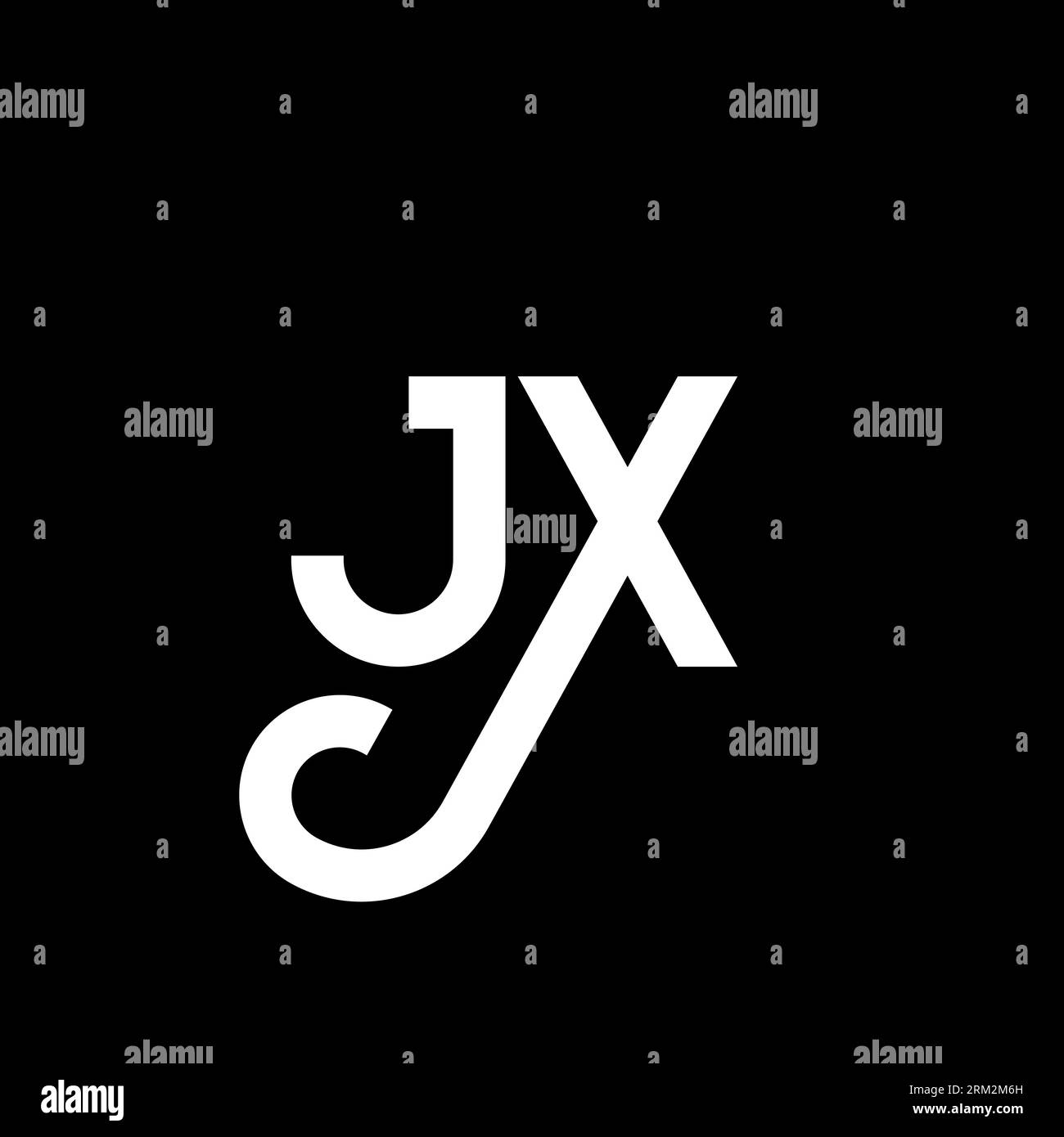JX letter logo design on black background. JX creative initials letter ...