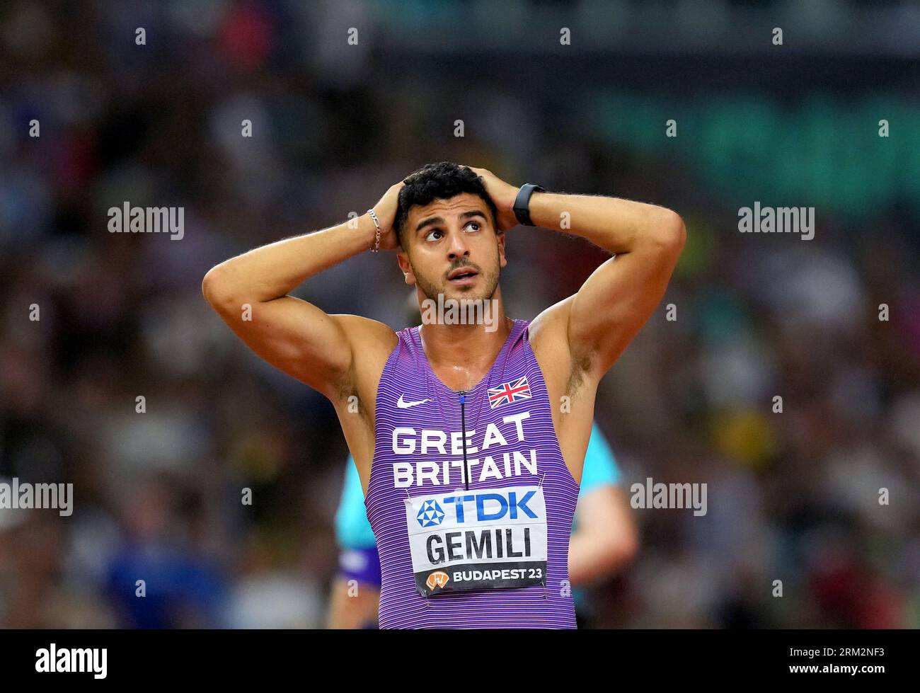 Great Britain's Adam Gemili reacts after placing fourth in the Men's ...