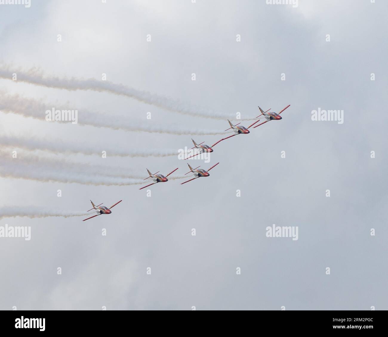 Patrulla Águila, the Spanish Air Force aerobatic display team at the ...