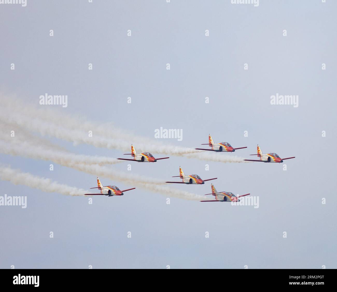 Patrulla Águila, the Spanish Air Force aerobatic display team at the ...