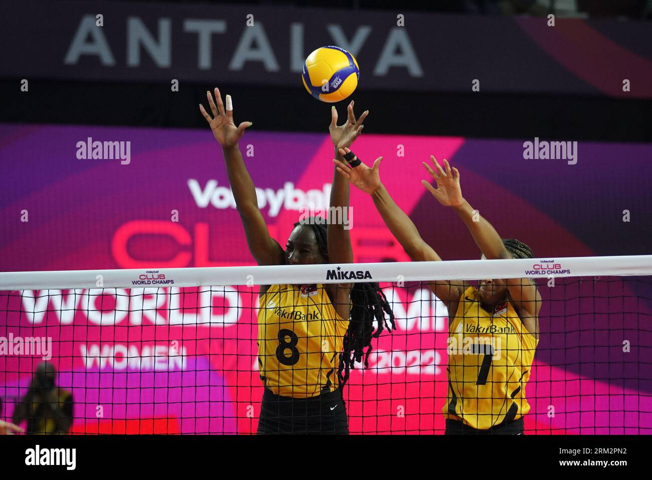 ANTALYA, TURKIYE - DECEMBER 18, 2022: Paola Egonu and Chiaka Ogbogu in ...
