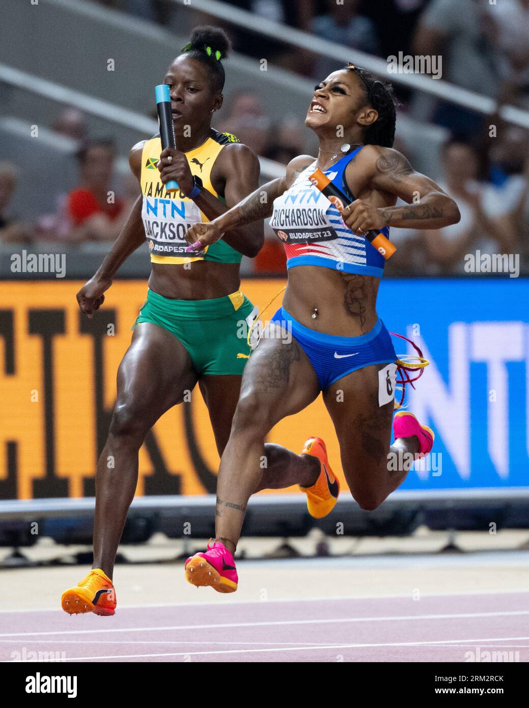 Budapest, Hungary. 26th Aug, 2023. Athletics: World Championships, 4 x ...