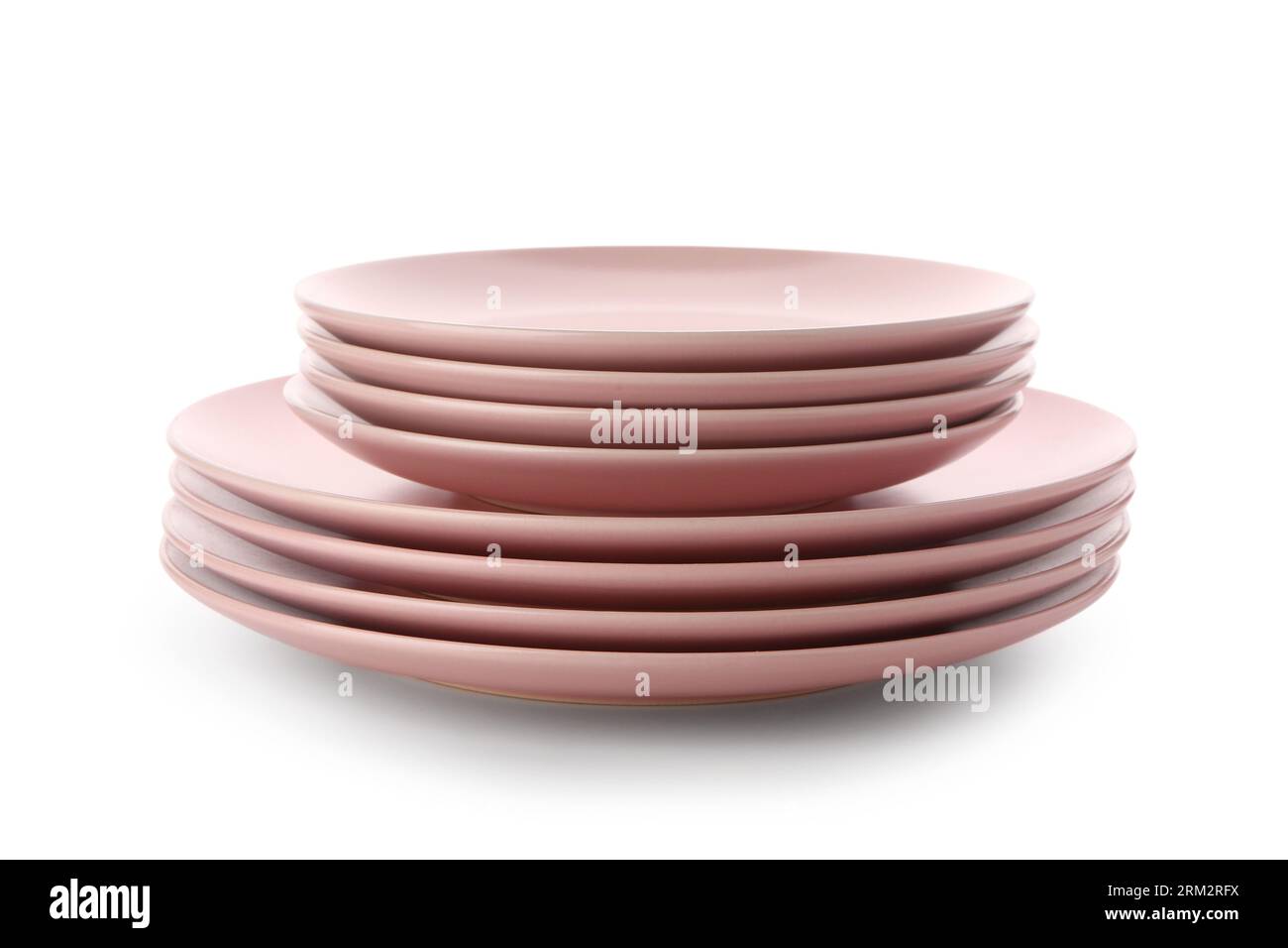 Table setting stack plates Cut Out Stock Images & Pictures - Alamy