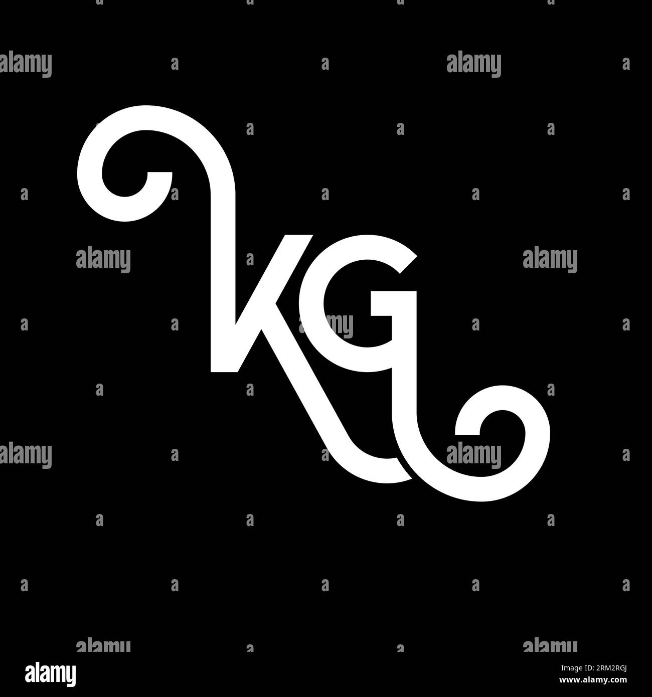 KG Letter Logo Design On Black Background KG Creative Initials Letter kg-letter-logo-design-on-black-background-kg-creative-initials-letter