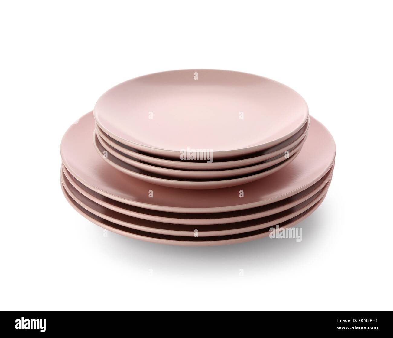 Table setting stack plates Cut Out Stock Images & Pictures - Alamy