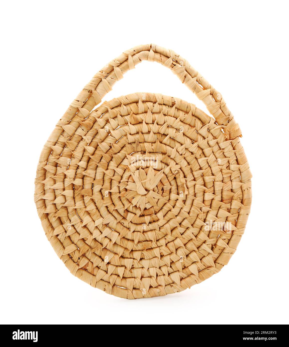 Wicker mat isolated on white background Stock Photo - Alamy