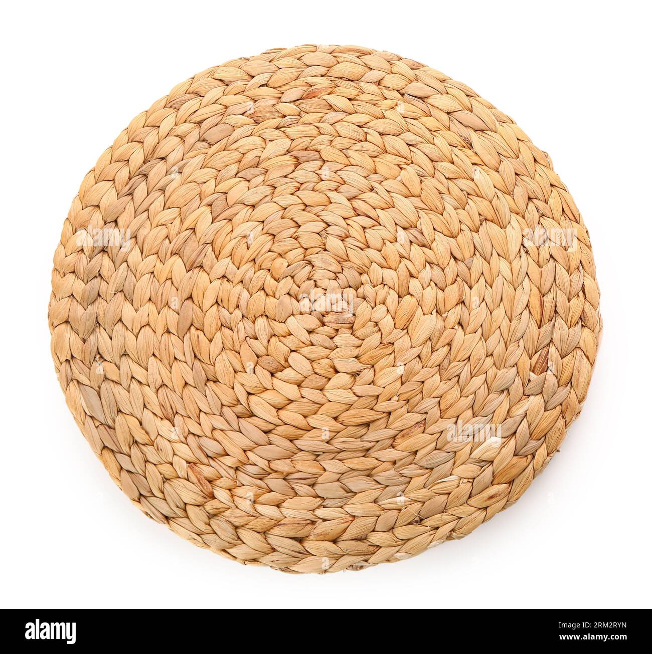 Wicker mat isolated on white background Stock Photo - Alamy