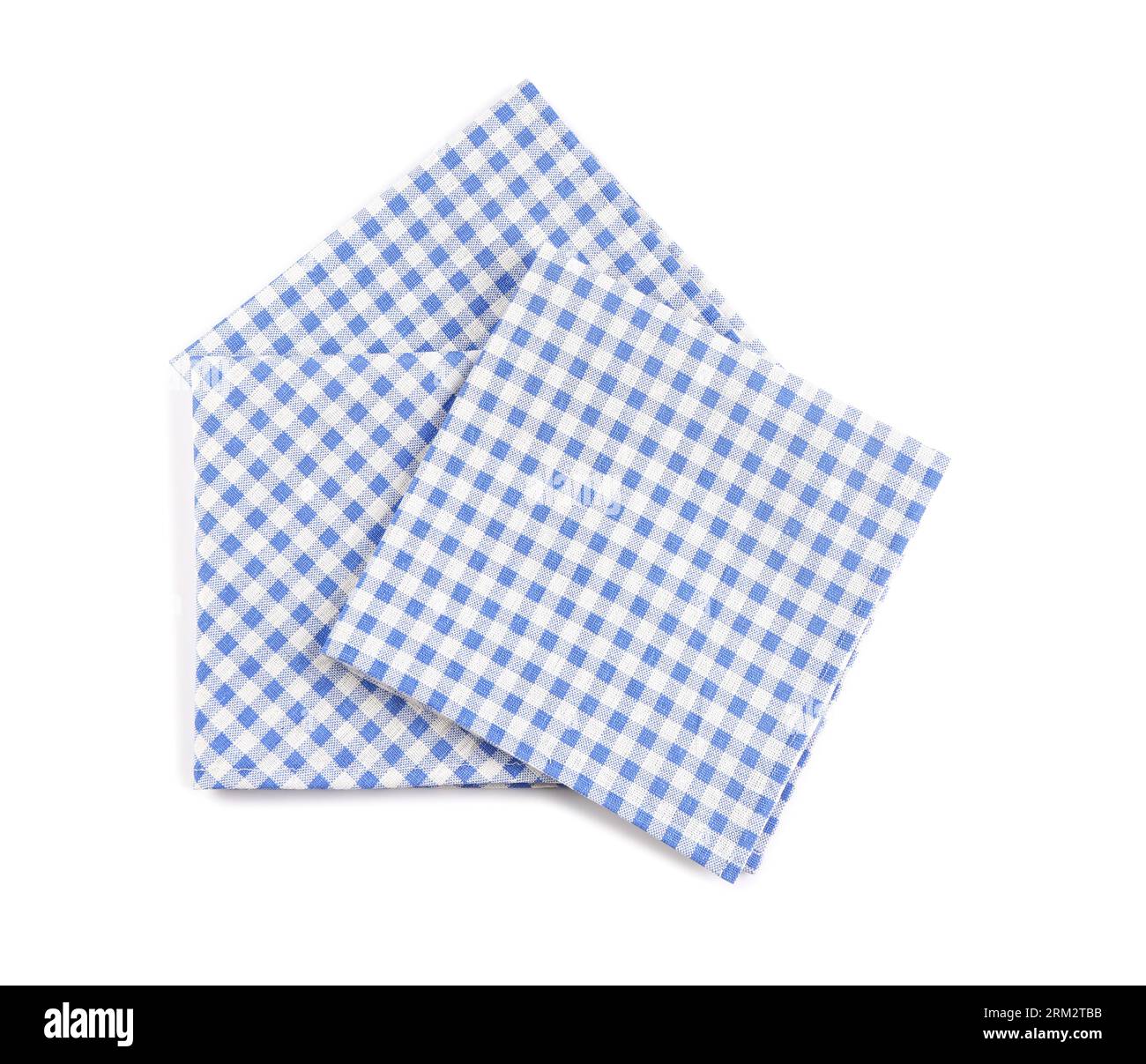 Set of checkered napkins on white background Stock Photo - Alamy