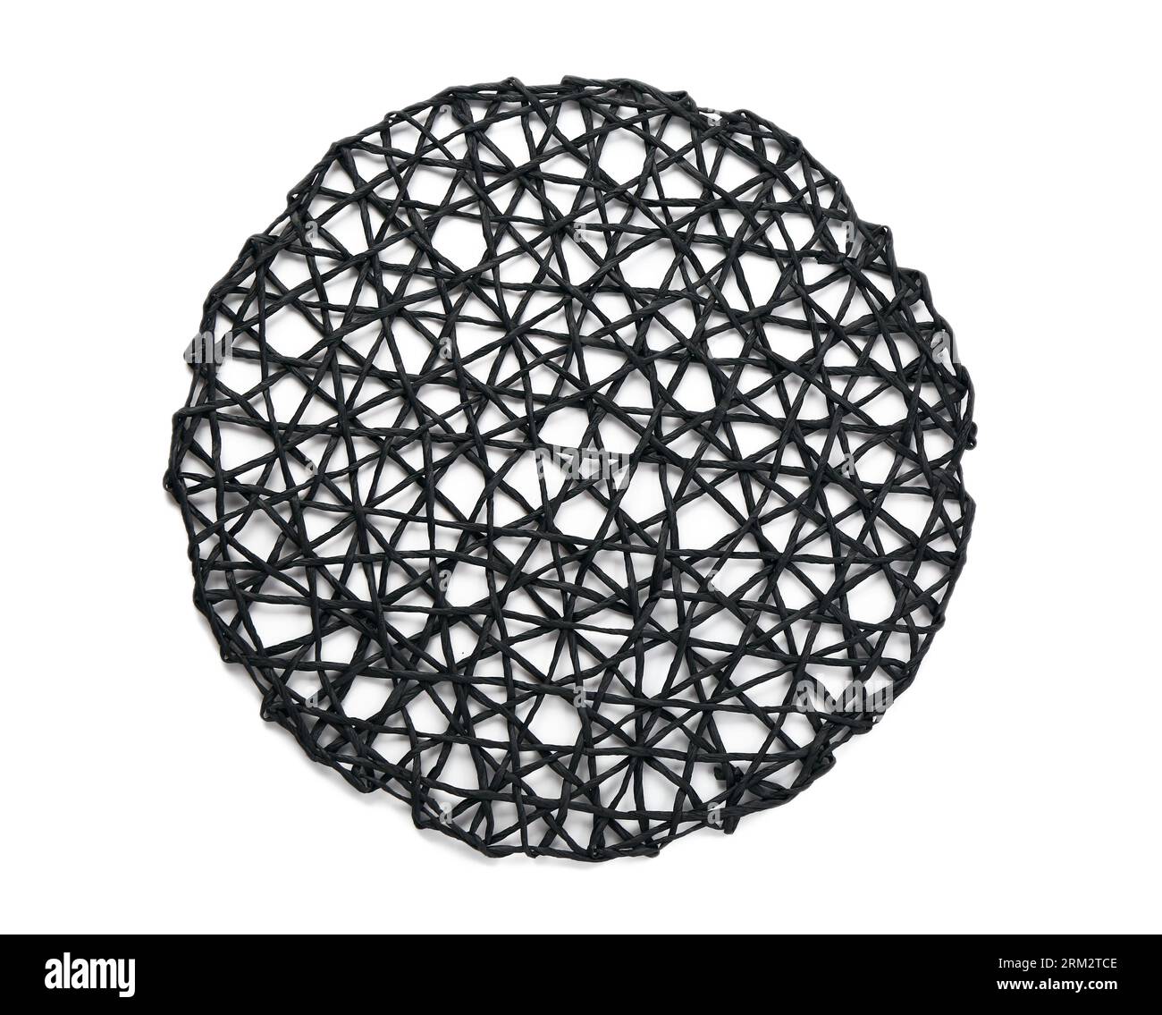 Wicker mat isolated on white background Stock Photo - Alamy