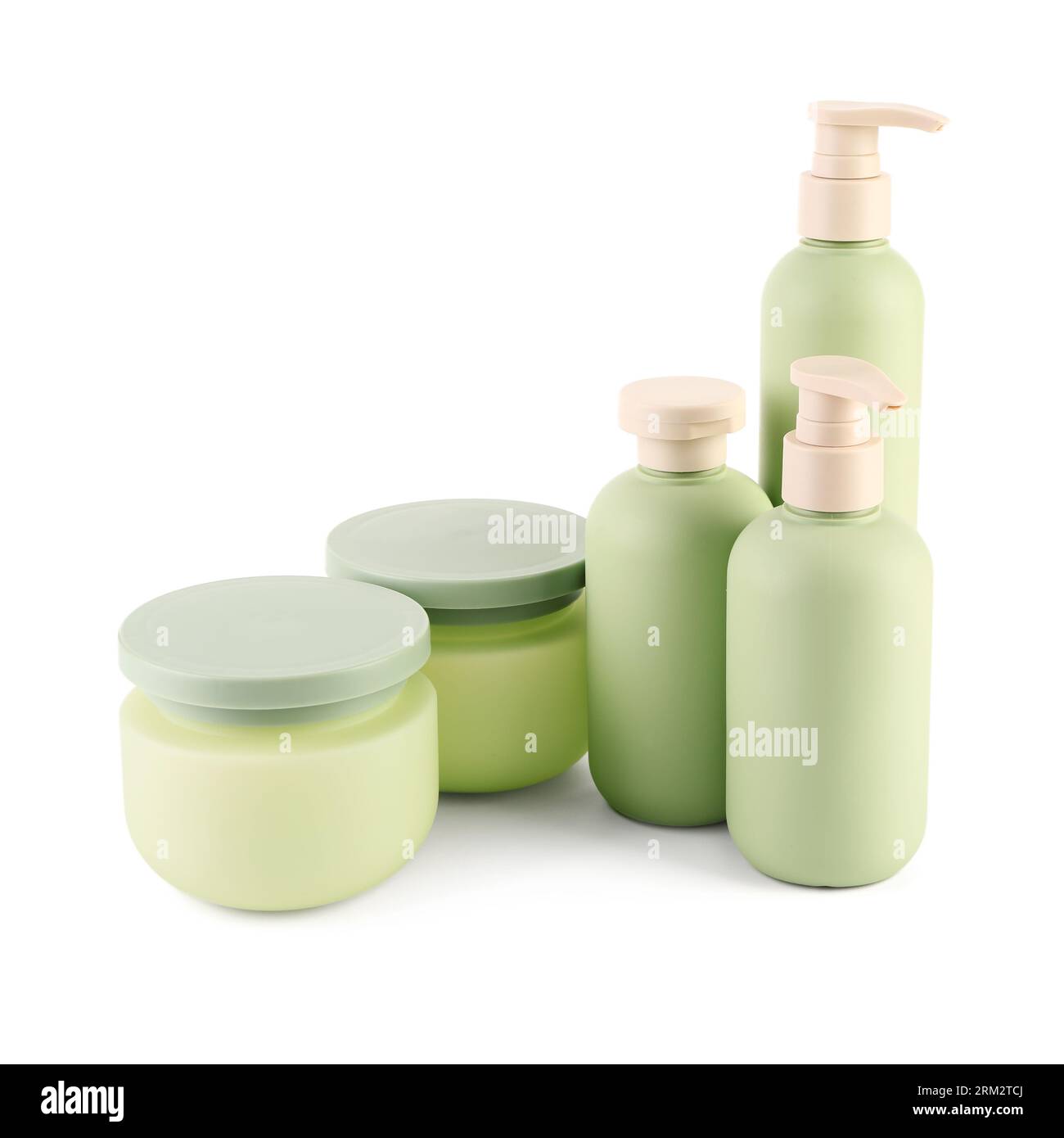 Cosmetic bottles and jars isolated on white background Stock Photo - Alamy