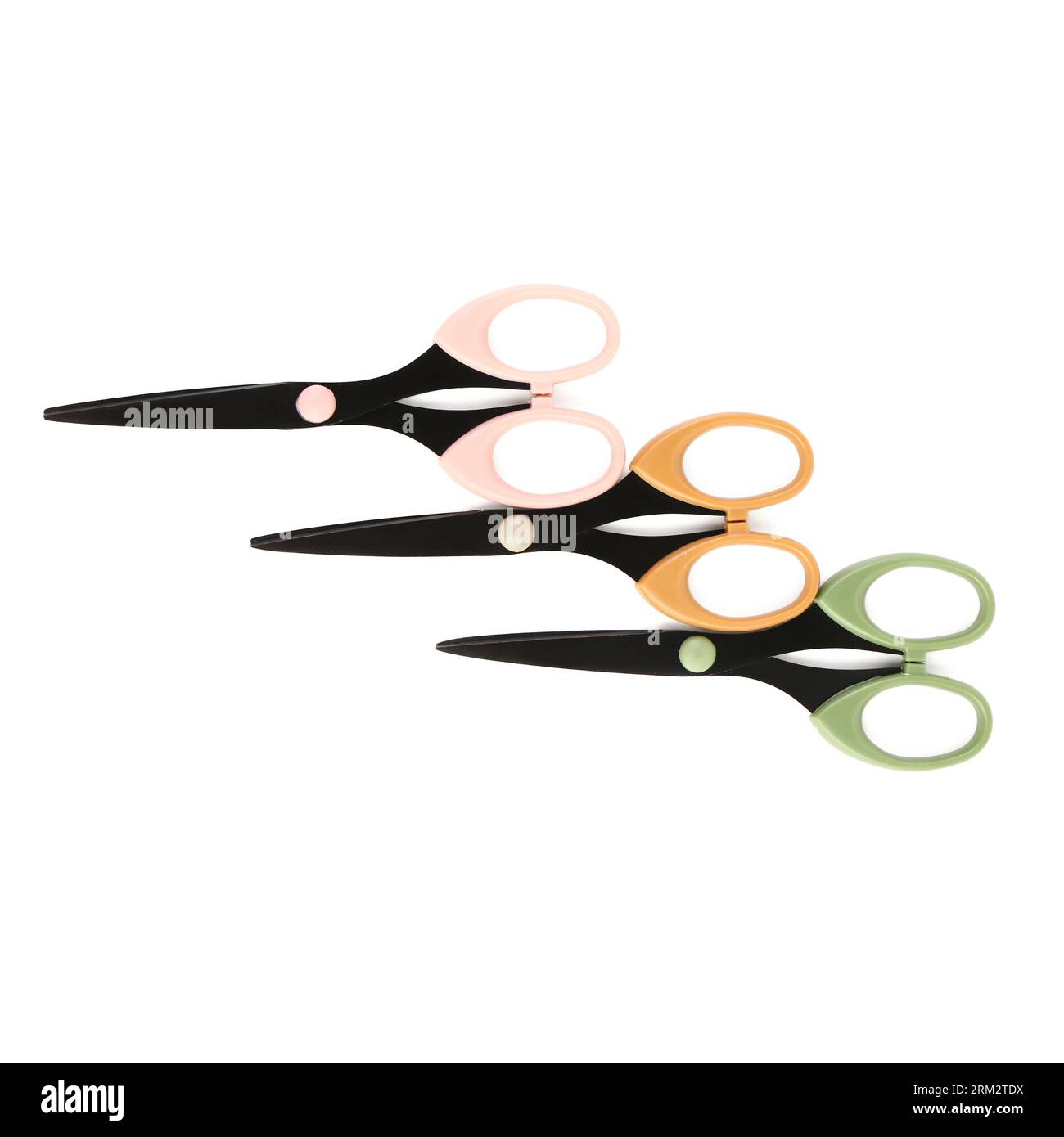 Set of scissors on white background Stock Photo - Alamy