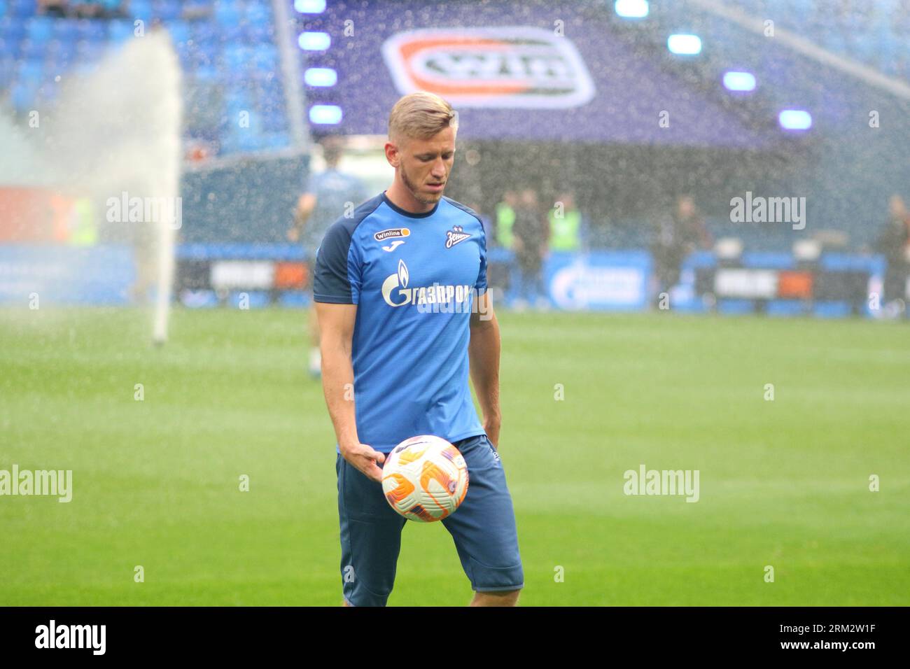 Saint Petersburg, Russia, 26 august 2023: Football. Russian Premier League 2023-2024. Zenit FC ...