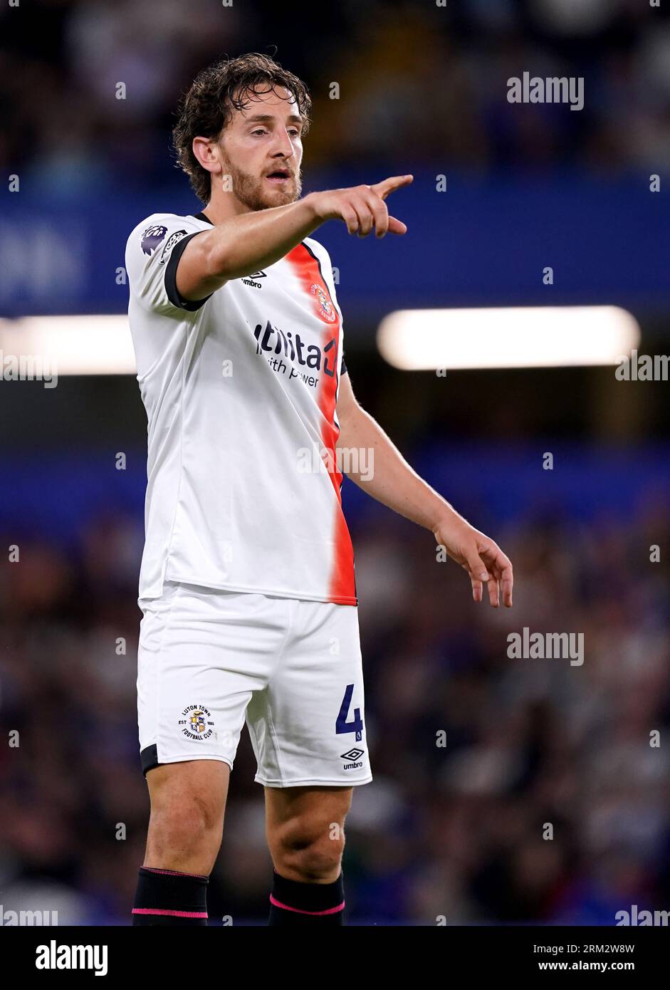 Luton Town's Tom Lockyer during the Premier League match at Stamford ...