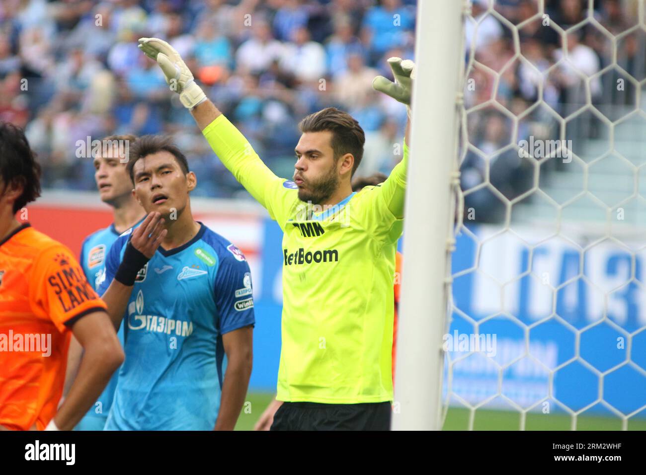 Saint Petersburg, Russia, 26 august 2023: Football. Russian Premier League 2023-2024. Zenit FC ...