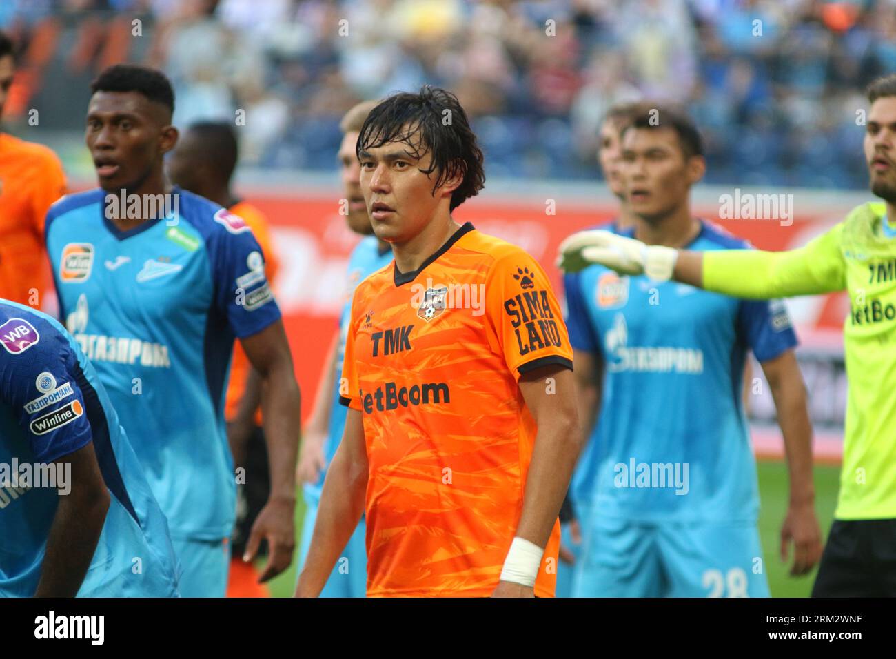 Saint Petersburg, Russia, 26 august 2023: Football. Russian Premier League 2023-2024. Zenit FC ...