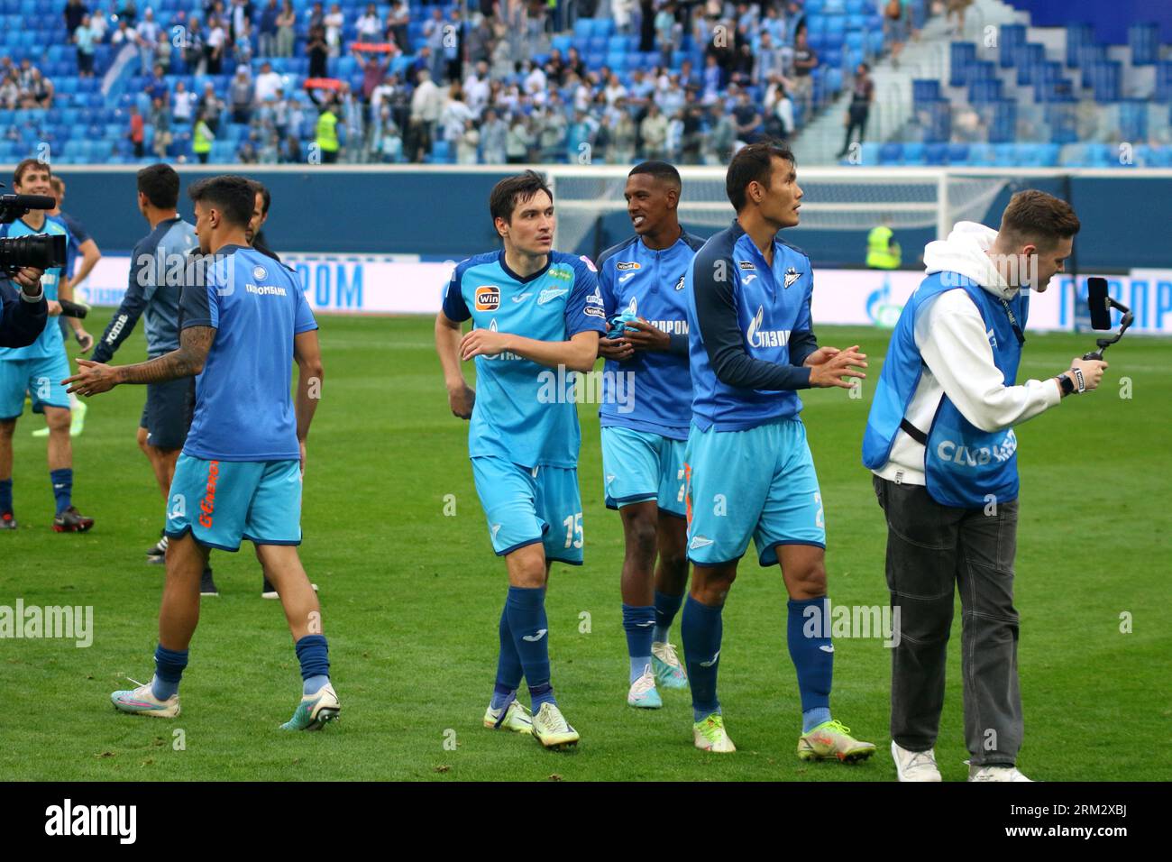 Saint Petersburg, Russia, 26 august 2023: Football. Russian Premier League 2023-2024. Zenit FC ...