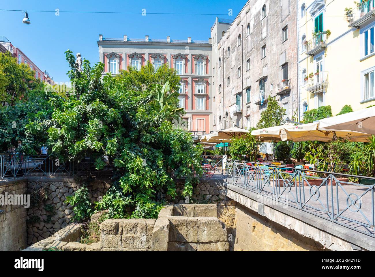 Naples,Italy, A landscape with classic architecture at Piazza Bellini ...